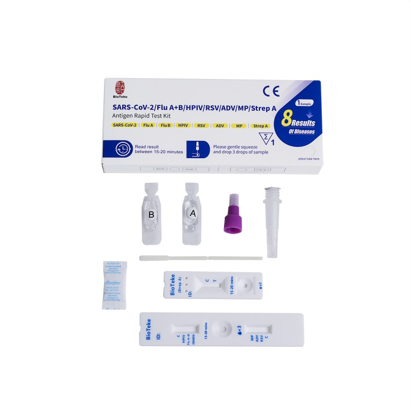Bioteke 8-in-1 Respiratory Virus Rapid Antigen Test Kit CE certified